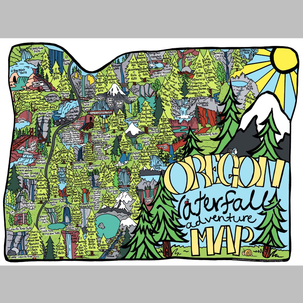 Oregon Waterfall Adventure Map | Land of the Lost Girl