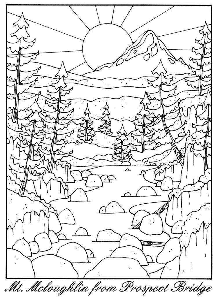 Southern Oregon Adventure Coloring Book | LandOfTheLostGirl